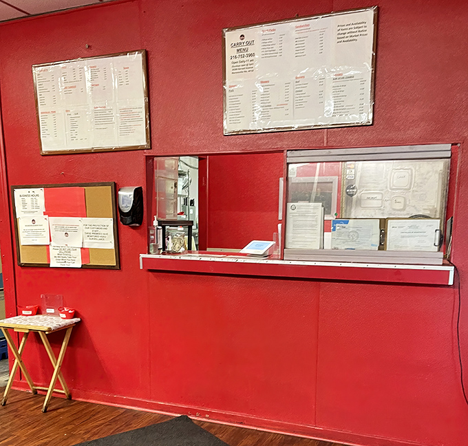 The red order counter where dreams come true and wing fantasies become delicious, smoky, sauce-covered reality at last.