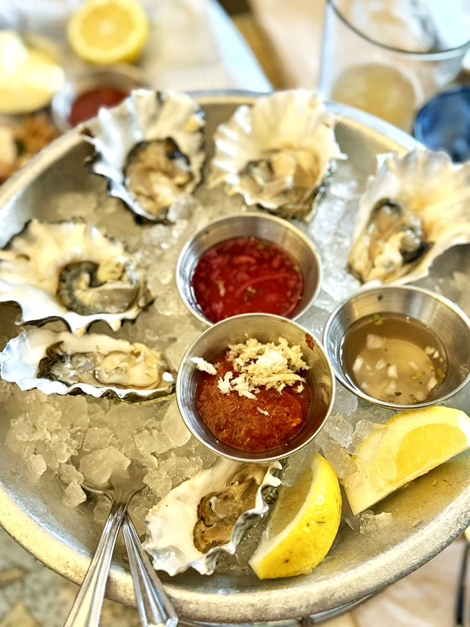 Oysters on ice&mdash;nature's perfect appetizer and the ocean's way of saying "you're welcome" to humanity.