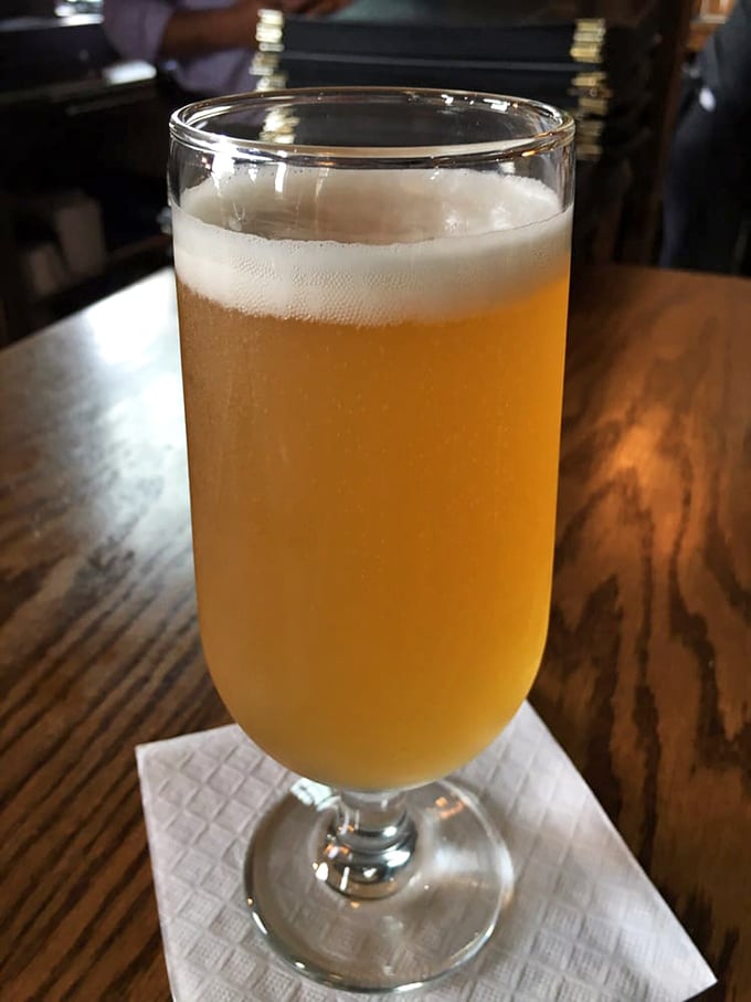 This golden beer with its perfect foam collar isn't just a drink &ndash; it's a reward for making good life choices, like visiting Piedmont Steakhouse.