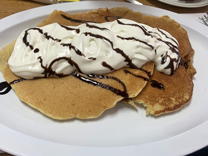 These pancakes with whipped cream aren't just breakfast&mdash;they're dessert with permission slips signed by responsible adults.