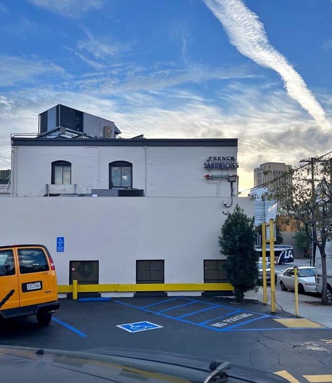 Even the parking lot has a no-nonsense charm – function over flash, just like the sandwiches that await inside.