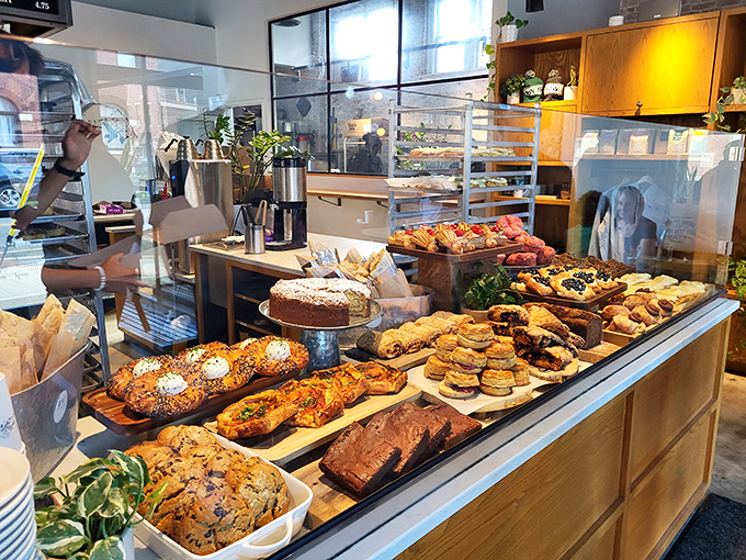 Pastry heaven exists, and it's behind this glass. Like a jewelry store for your taste buds, each item more tempting than the last.