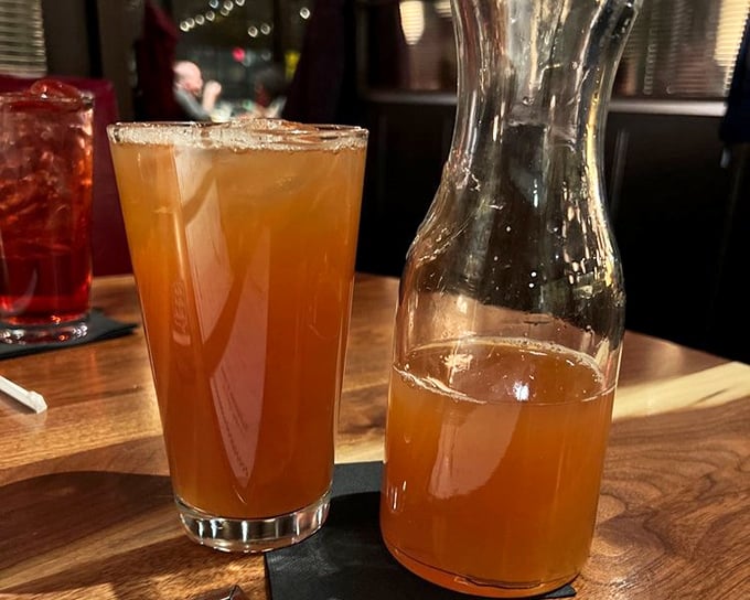 The Peach Palmer &ndash; summer in a glass, offering sweet relief from Ohio's humidity with each refreshing sip.