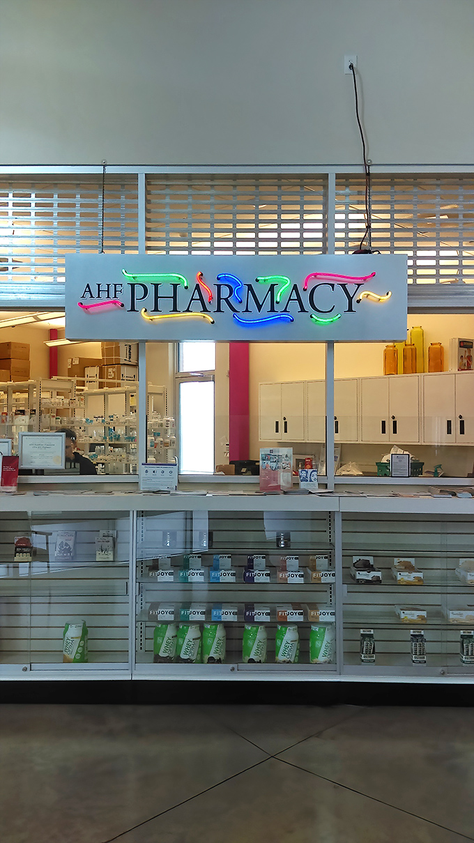 More than just shopping&mdash;the AHF Pharmacy reminds visitors that every purchase supports crucial healthcare services in the community.