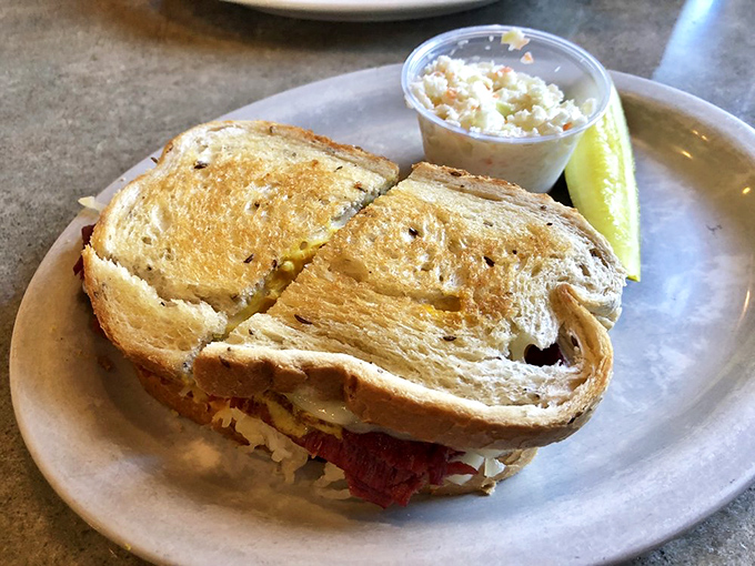 A Reuben sandwich that's achieved perfect balance&mdash;like a zen master of corned beef, sauerkraut, and melted Swiss in perfect harmony.