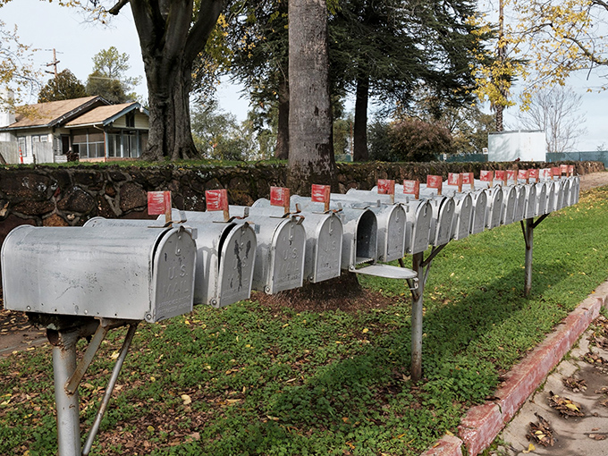 Rural mail delivery, Ione-style&mdash;where your Amazon package arrives with a side of community news and the mailman knows your dog's birthday.