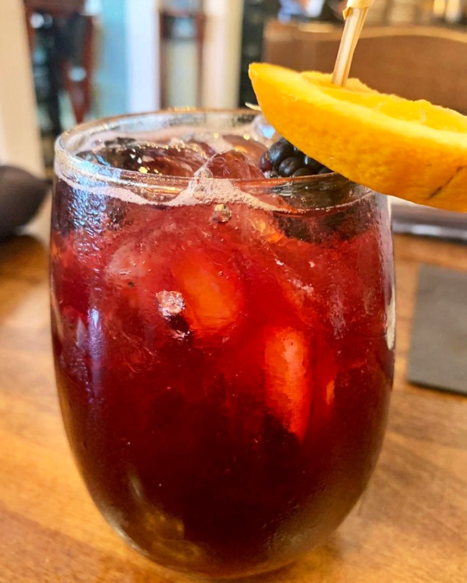 This sangria isn't just a drink&mdash;it's a vacation in a glass. The orange slice isn't garnish; it's a reminder you're in Florida. 