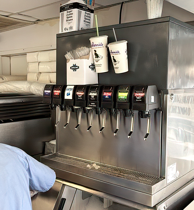 The soda fountain&mdash;unassuming yet essential. Because what's a beef sandwich without the perfect carbonated companion to cut through the richness?