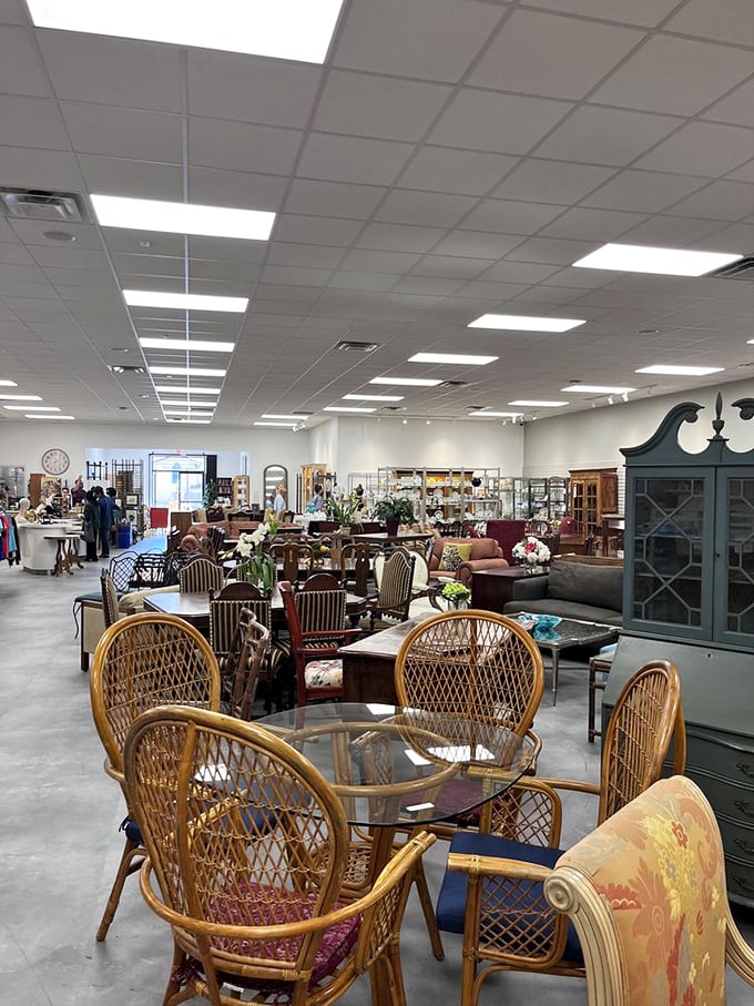A furniture showroom arranged with more care than most people's living rooms, proving secondhand doesn't mean second-rate.