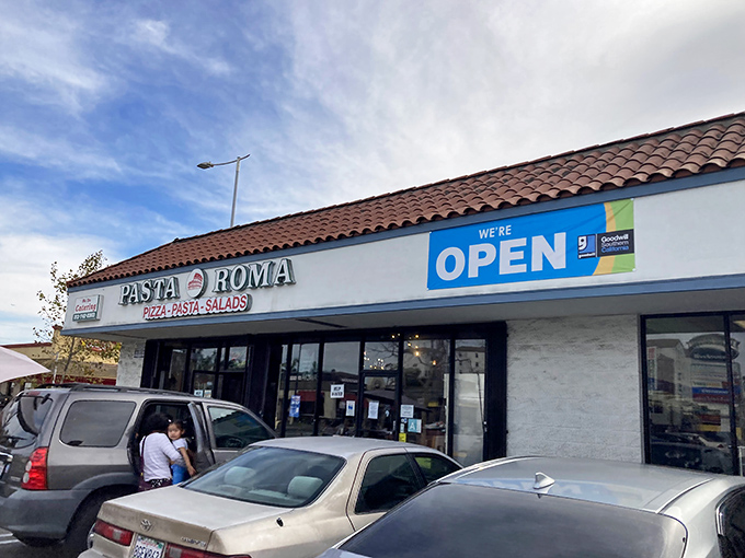 Pasta Roma next door means you can fuel up before or after your treasure hunt. Thrifting burns calories, after all.