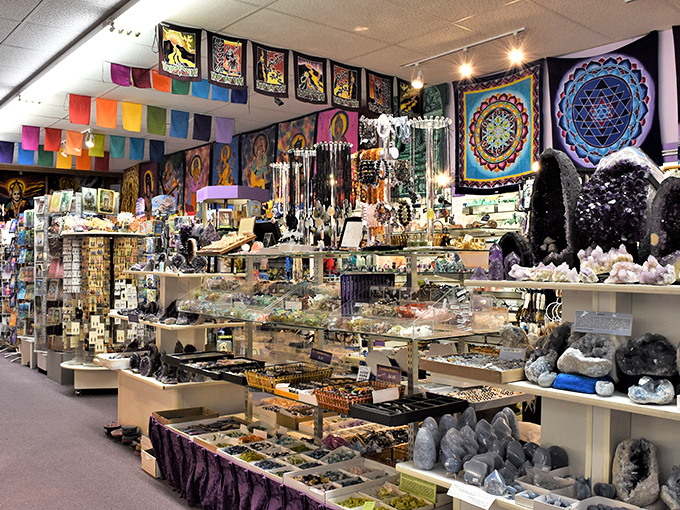 Crystal shops in Mount Shasta don't hold back. This metaphysical marketplace offers everything from tiny tumbled stones to amethyst geodes bigger than your coffee table.