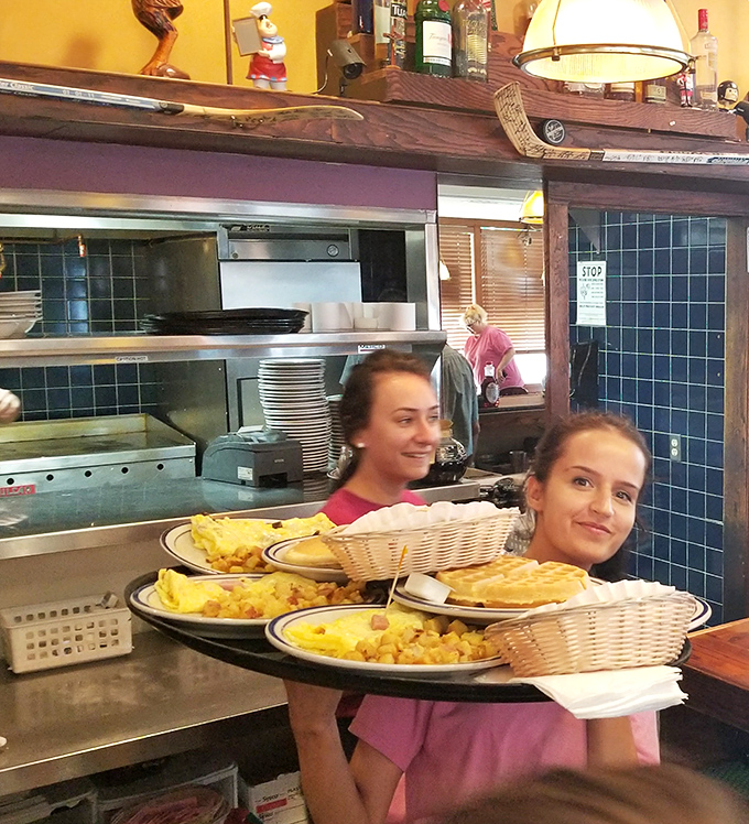 Breakfast heroes don't wear capes&mdash;they carry trays loaded with enough eggs and pancakes to fuel a beach day.