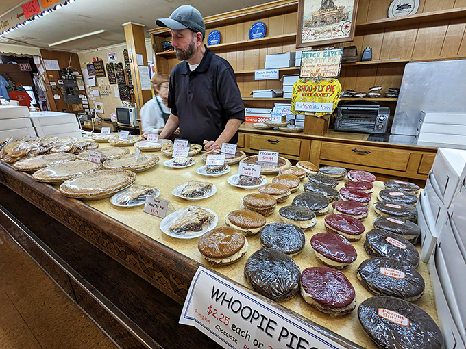 Behind the counter, fresh pies await their forever homes. Some relationships are love at first sight, others at first bite.