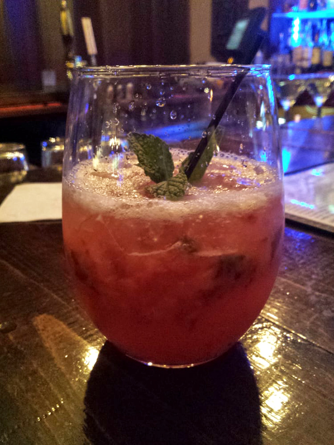 This strawberry mojito isn't just refreshing—it's what summer would look like if you could pour it in a glass. The mint leaves are like tiny flavor flags.