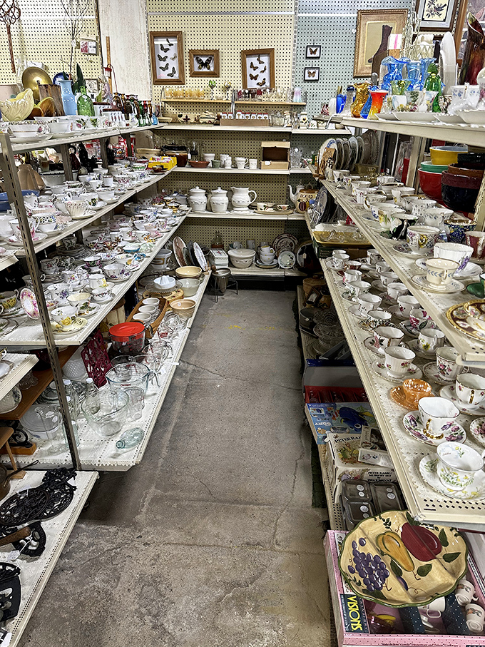 The teacup aisle&mdash;where your pinky finger instinctively extends and you suddenly remember every proper tea party from your childhood.