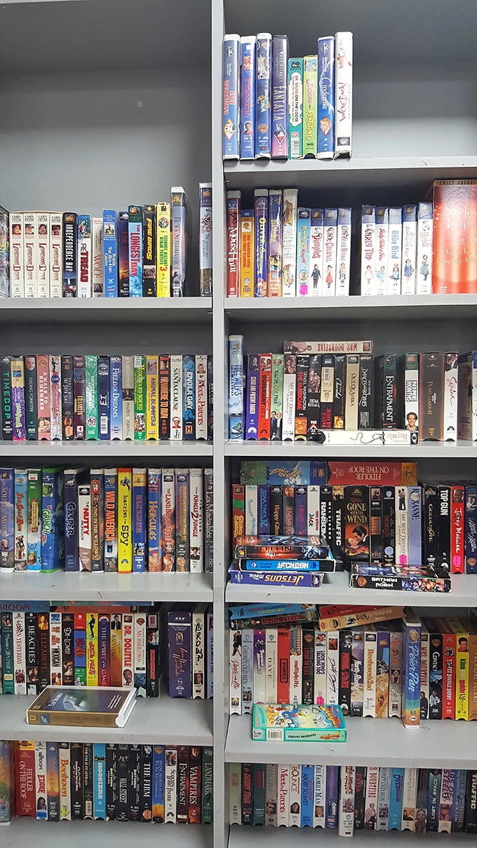 VHS nostalgia lives on where movie nights cost less than a fancy coffee and taste twice as sweet.