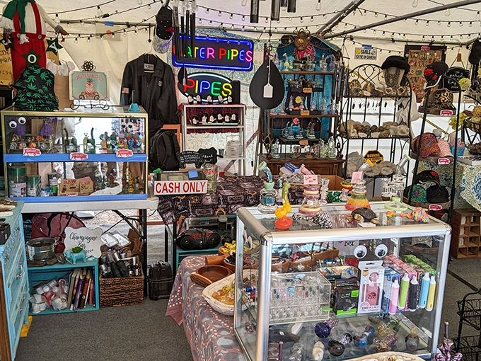 A retail wonderland where water pipes meet trinkets&mdash;this vendor's eclectic collection proves one person's random is another's must-have.