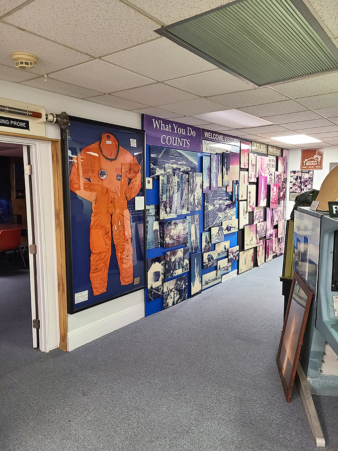 Wall-to-wall inspiration. The museum's displays honor not just astronauts but the thousands of workers whose Earth-bound efforts made space travel possible.