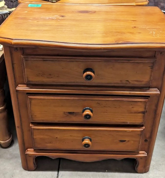 This pine dresser has witnessed decades of morning routines. Those drawers have held everything from love letters to cassette tapes to smartphone chargers.