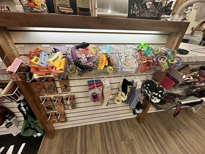 Hair accessories in every color imaginable—because sometimes your outfit needs that little something extra that isn't another coffee.