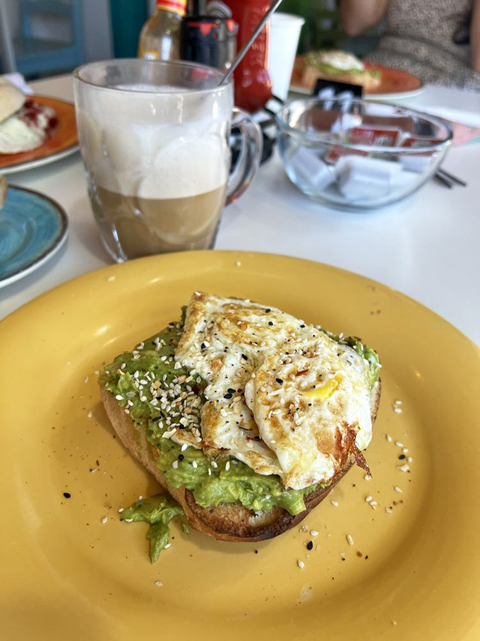 Avocado toast that would make millennials weep with joy. That perfectly fried egg perched on top is the breakfast equivalent of a cherry on a sundae.