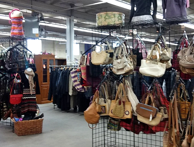 Handbag heaven: where designer lookalikes and genuine vintage finds hang together in democratic fashion harmony.