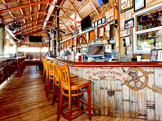 The Chickee Bar's weathered wood and nautical touches aren't manufactured charm &ndash; they're the real deal, earned one tide at a time.