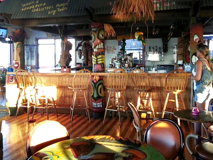 The tiki bar brings Polynesian vibes to the Great Lakes, creating unexpected tropical magic.