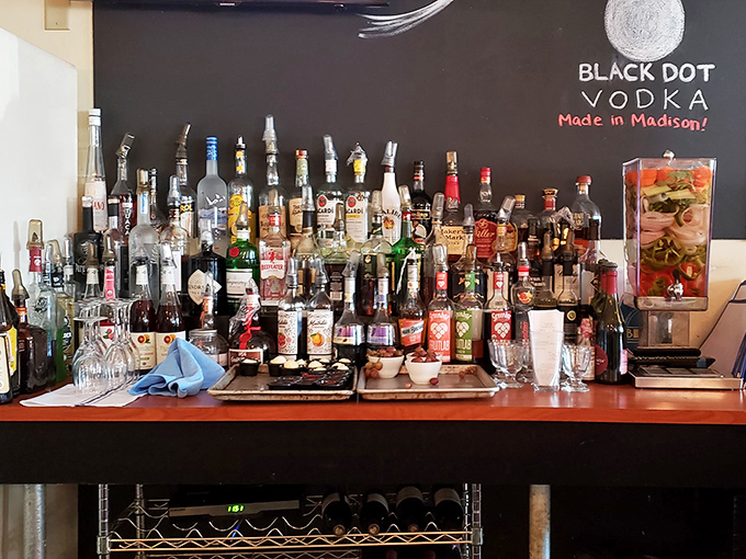 A bar that understands Wisconsin's appreciation for a proper Bloody Mary. The perfect companion to monkey bread and weekend conversations.