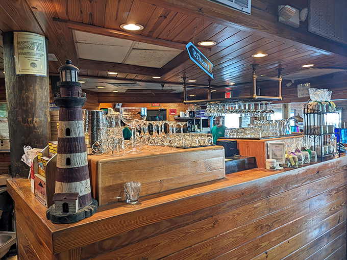 The bar where locals gather to share fish tales and create new ones over perfectly poured drinks.