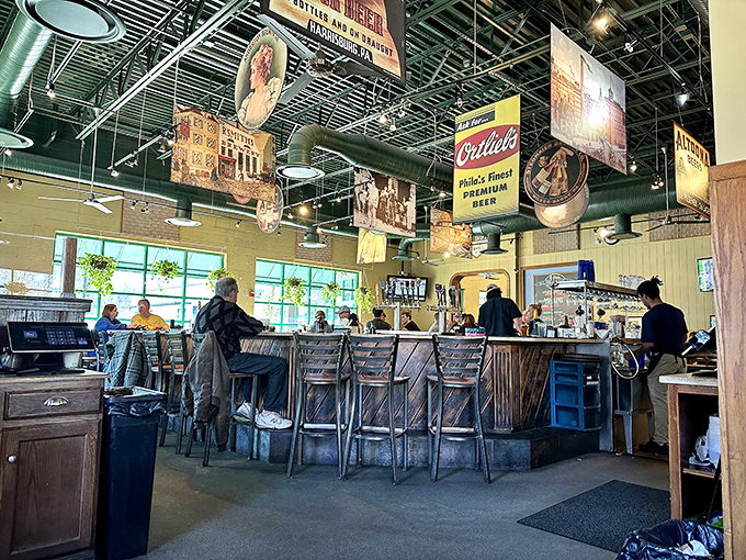 The bar area where liquid magic happens and beer dreams come gloriously, perfectly true.