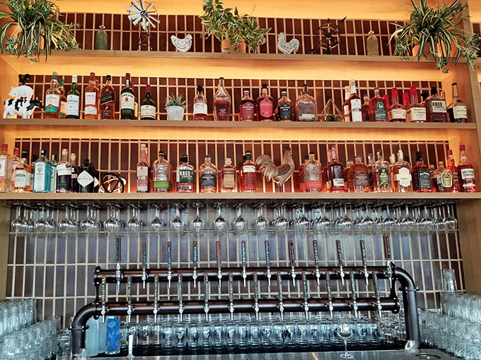 Not just a bar but a shrine to spirits, where bottles line up like soldiers ready to defend you against a mundane evening.