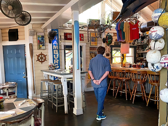 The bar area looks like it was designed by Hemingway after a particularly good day of fishing &ndash; rustic, authentic, and ready for stories.