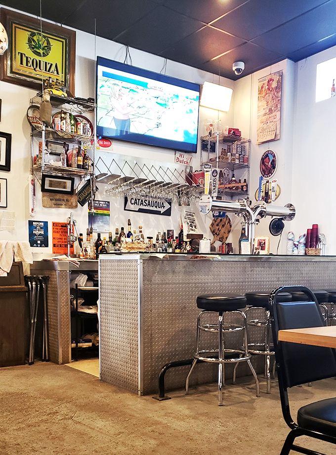 This isn't just a bar counter&mdash;it's command central for good times. Where locals gather to debate everything from sports to the best pizza toppings.