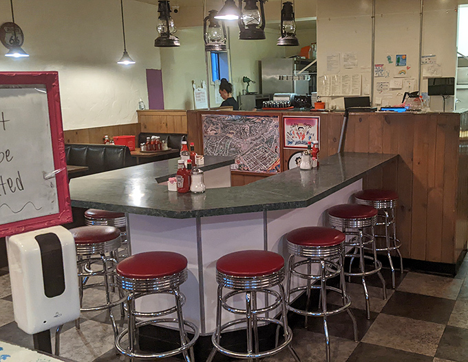 Pull up a red swivel stool and join the breakfast club where stories flow as freely as coffee.