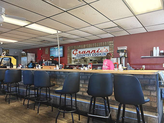 The heart of the operation: a counter where magic happens, orders fly, and conversations flow as freely as the coffee.