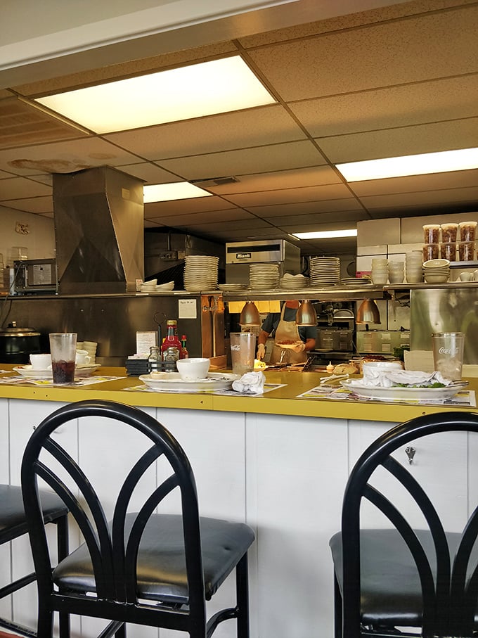 Where the magic happens. Those stacked plates are about to make someone's day significantly better.