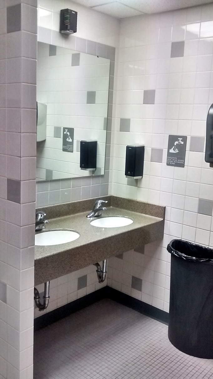 Even the restroom is spotlessly maintained &ndash; a reassuring sign that attention to detail extends throughout the entire establishment.