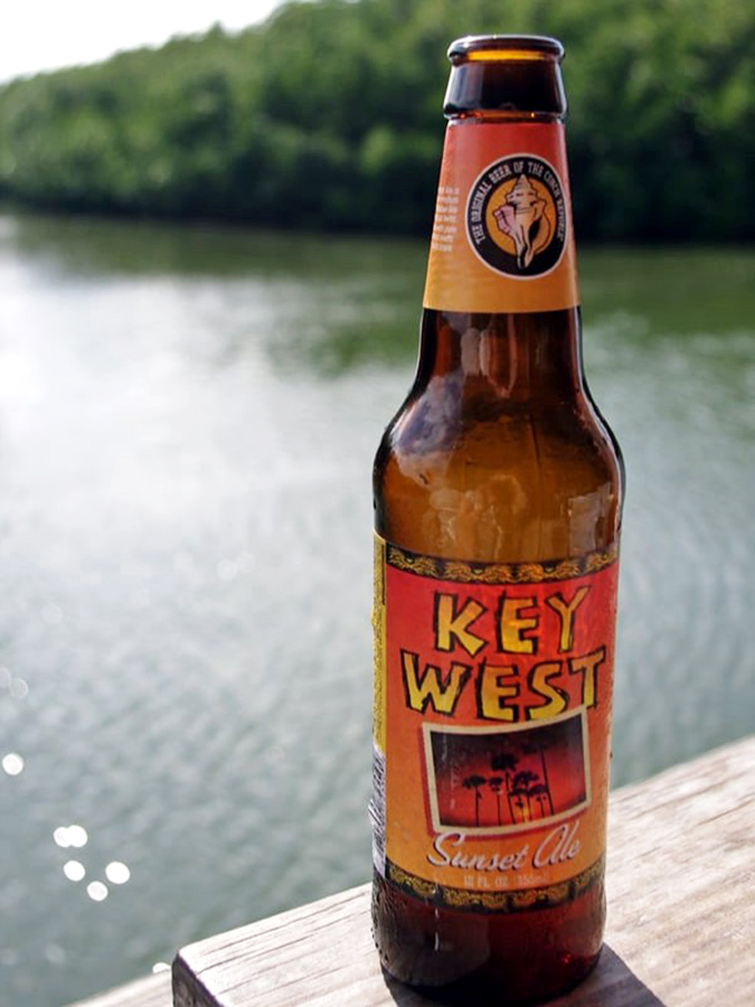 Nothing complements waterfront dining like a cold Key West Sunset Ale. The view comes free with every sip.