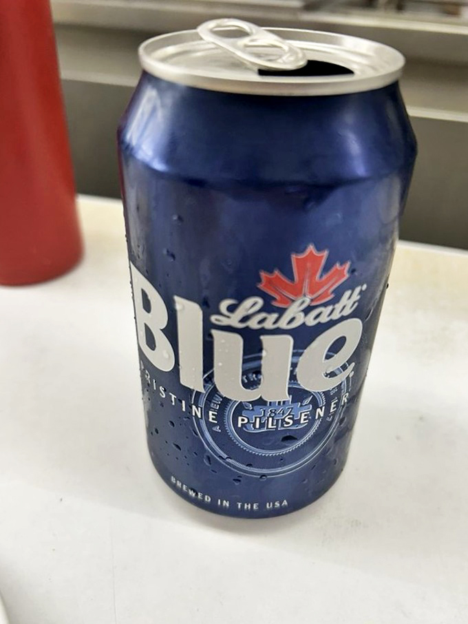 A cold Labatt Blue&mdash;the perfect companion to a couple of coneys. Some pairings are just written in the stars. 