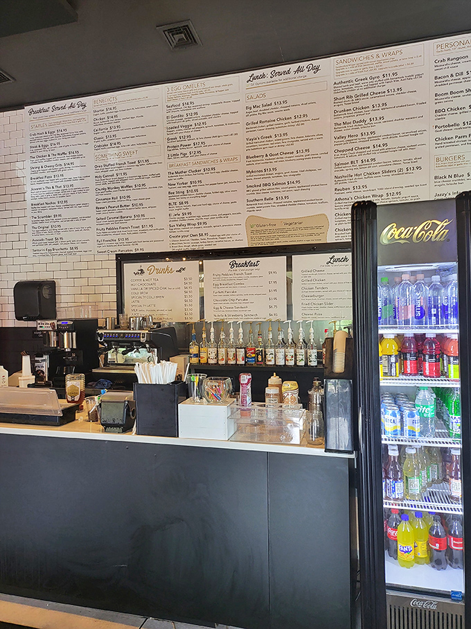 The beverage station stands ready like a caffeinated command center, prepared to fuel your day with liquid motivation.