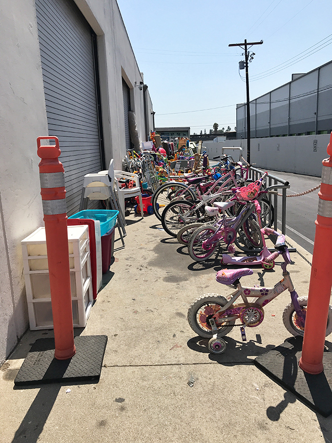 Bicycle boulevard! From princess pink to practical commuters, these wheels are ready for their second act on the California streets.
