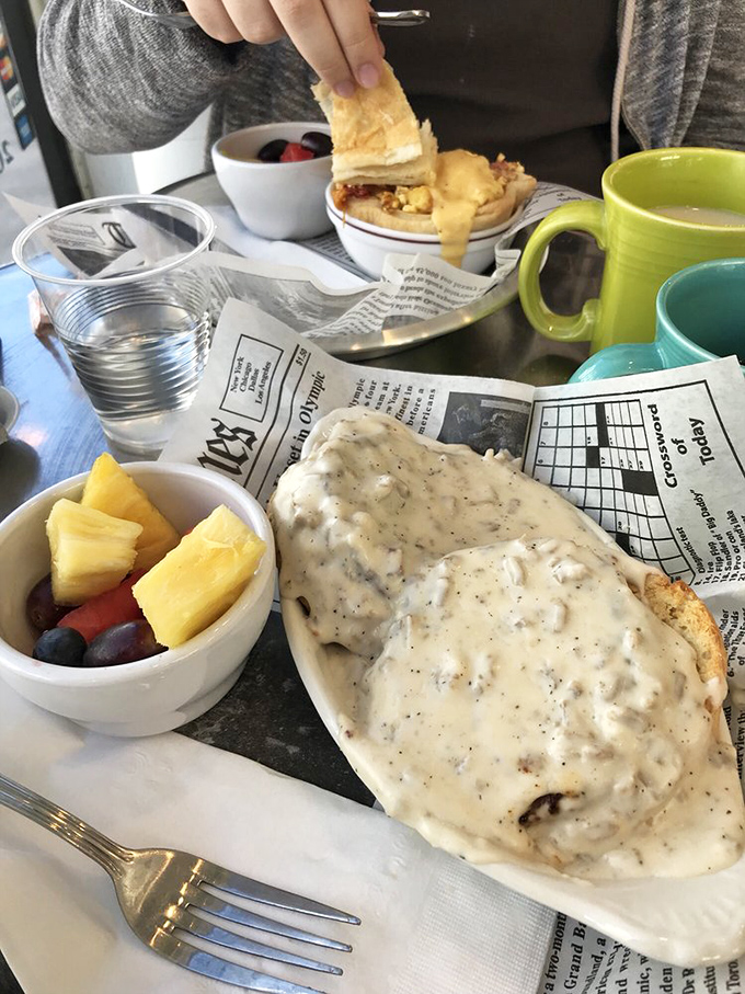 Biscuits and gravy&mdash;where Southern comfort food meets Pennsylvania hospitality, creating a breakfast worth setting multiple alarms for.