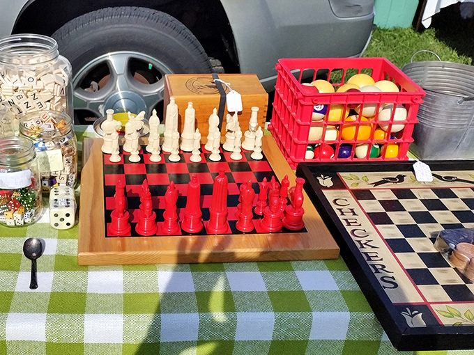 Vintage chess and checkers sets promise rainy day entertainment the way we enjoyed it before screens dominated our leisure time.