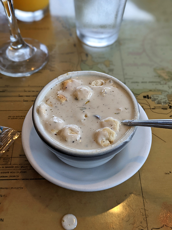 Clam chowder so rich and creamy, it could convince a vegetarian to reconsider their life choices.