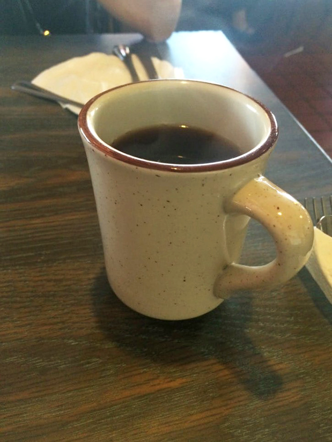 Coffee served in classic diner mugs because some traditions simply cannot and should not be improved.