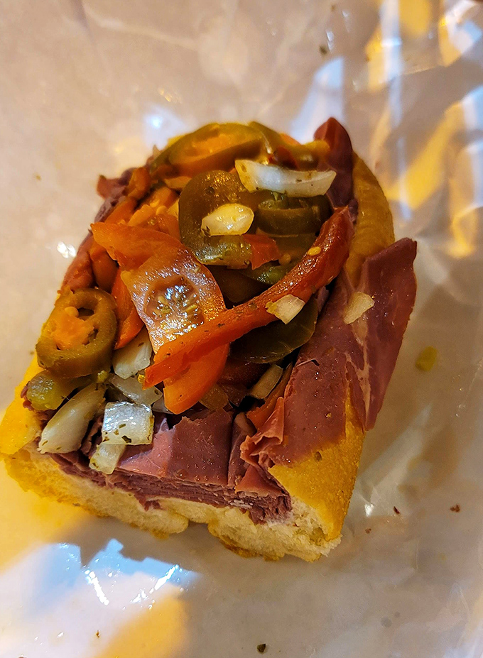 Those vibrant jalape&ntilde;os aren't just for show&mdash;they're the exclamation points in this sandwich's flavor story. A masterpiece of heat and meat.