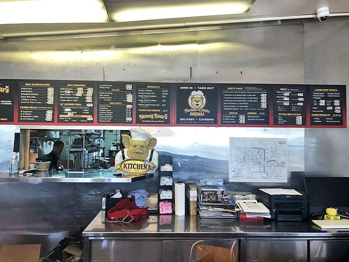 Behind the counter is where the magic happens. Like watching backstage at a rock concert, but with more smoke.
