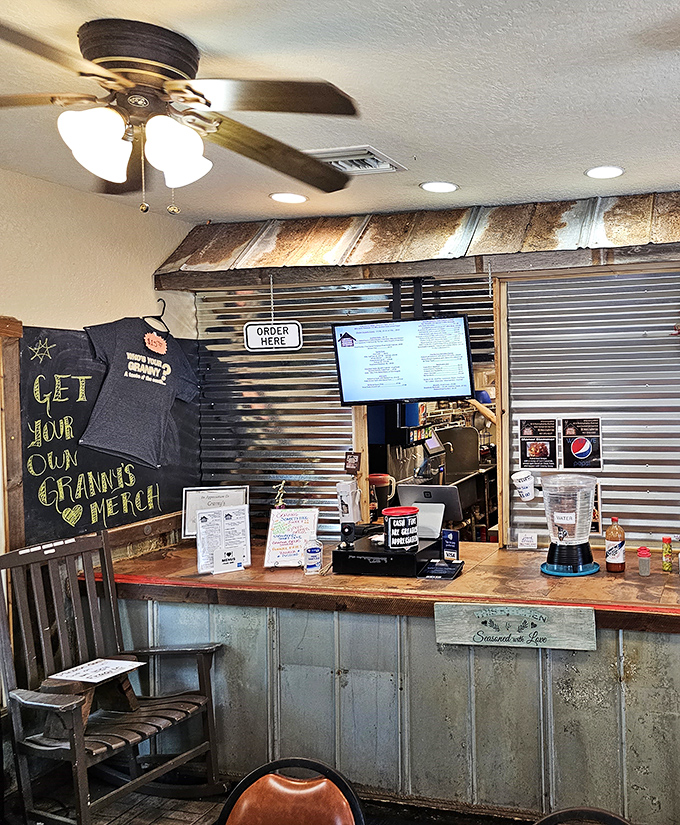 Where BBQ magic begins: this rustic counter has witnessed thousands of first-bite expressions of pure joy.