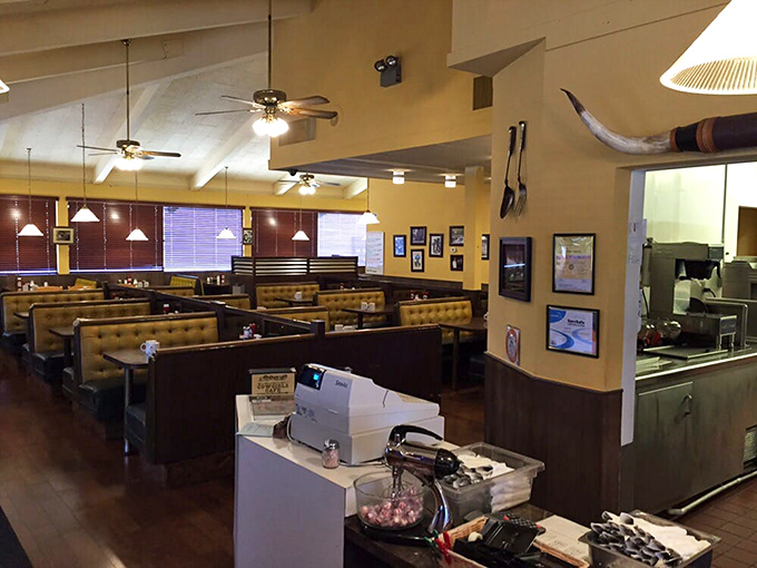 The counter view reveals the heart of Cowgirls Cafe &ndash; a well-organized operation ready to deliver breakfast magic to hungry patrons.